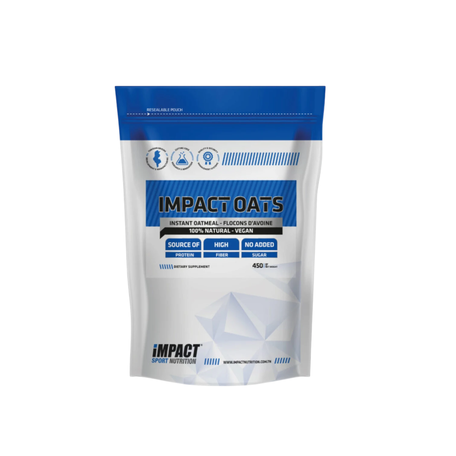 IMPACT OATS 450GR - Impact Sport Nutrition | House Nutrition | Tunisie ...